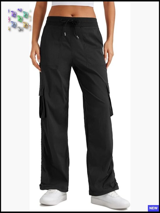 Pants & Jumpsuits | Lightweight Cargo Joggers With Ruched Straight Leg ...